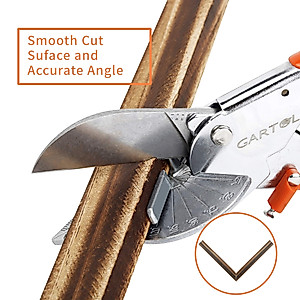 GARTOL Multifunctional Trunking/Miter Shears for Angular Cutting of Moulding and Trim, Adjustable at 45 To 135 Degree, Hand Tools for Cutting Soft Wood, Plastic, PVC, with Replacement blades