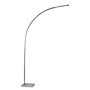 Adesso 4235-22 Sonic LED Arc Lamp, 91 in., 124W, Brushed Steel Finish, 1 Floor Lamp , White