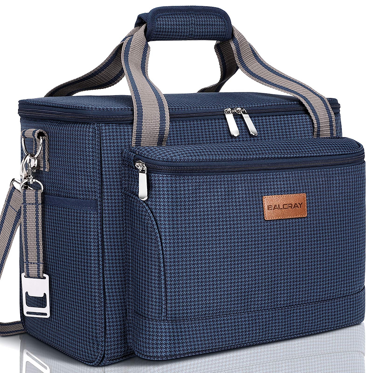 BALORAY Lunch Bag Large Picnic Bag Leakproof Insulated Lunch Bags for Adults Perfect for Long Hour Working (Blue)