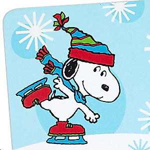 Hallmark Peanuts Christmas Card (Snoopy Ice Skating)