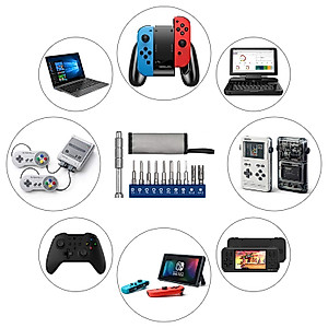 Showpin Game Repair screwdriver Kit: 23N1 MIni screwdriver set with Xbox Y00 T6 T8 T9 T10 Bit for Video Game Console controller for Nintendo Switch JoyCon PS4 PS5 Xbox