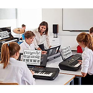 5 Pack 11 x 14 Inch Piano Board Dry Erase White Boards Lapboard l Double Sided Music Staff whiteboard for Kids Students, Musicians and Home (5 Erasers Included)