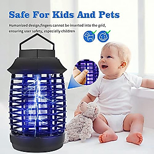 Michael Doss Bug Zapper Indoor & Outdoor, Mosquito Electric,Indoor Plug in,Effective Killer Trap Lamp,Fly for Home,Garden,Backyard, Black1, (M1)