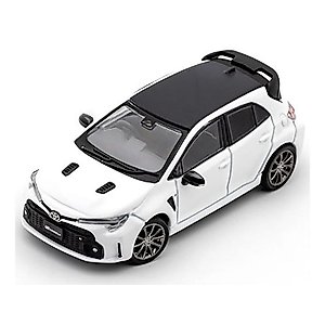 2022 GR Corolla RHD (Right Hand Drive) White Metallic with Black Top 1/64 Diecast Model Car by GCD KS-041-362