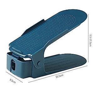 LUVADU ZCX Shoe Slots Organizer 4-Level Adjustable Shoe Stacker,5PCS Space Saver Shoe Stacker Storage Adjustable Double Deck Rack Shoe Racks (Color : B)