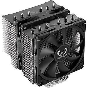 Scythe Fuma 2 Rev.B CPU Air Cooler, Intel LGA1700, LGA1151, AMD AM5/AM4/Ryzen 120mm, Dual Towers, Black Top Cover