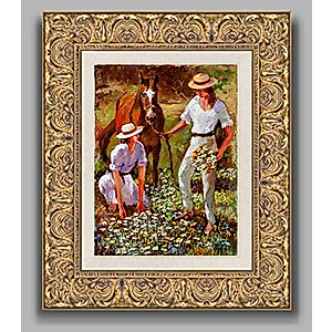 (SOLD) Sisters - female figures by internationally renown painter Yary Dluhos