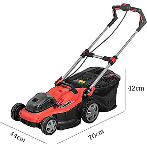 40V Lithium-Ion Electric Lawn Mowers Cordless Walk-Behind Lawn Mowers Electric Lawn Mowers with Bagging Machines, 7 Adjustable Cutting Heights