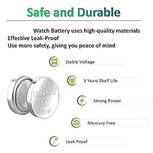 KaPonsec 321 SR616SW 1.5V Silver Oxide Watch Battery (10-Pack)