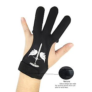 ANIMSWORD Archery Protective Glove Archery Shooting Gloves Three-Finger Archery Protective Gloves For Men nd Women.