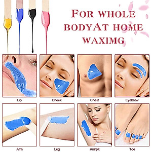 Wax Beads for Hair Removal, Wissonlyn 6 Pack of Hard Wax Beans, 1.3lb/21.2oz for Brazilian Waxing Sensitive Skin Bikini Face Eyebrow Back Chest Legs Body, At Home Waxing Beads 10 Applicator