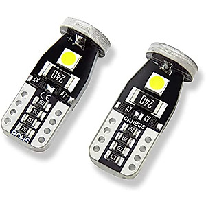 AutoJoy Club JDM Smoked Lens White Full LED Bulb Front Side Marker Light Compatible With 2016-2021 10th Gen Honda Civic Sedan Coupe Hatchback, Powered by 90-SMD LED, Replace OEM Sidemarker Lamps