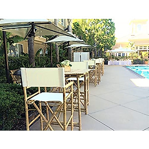 Zero Emission World Bamboo High Director Chair, White