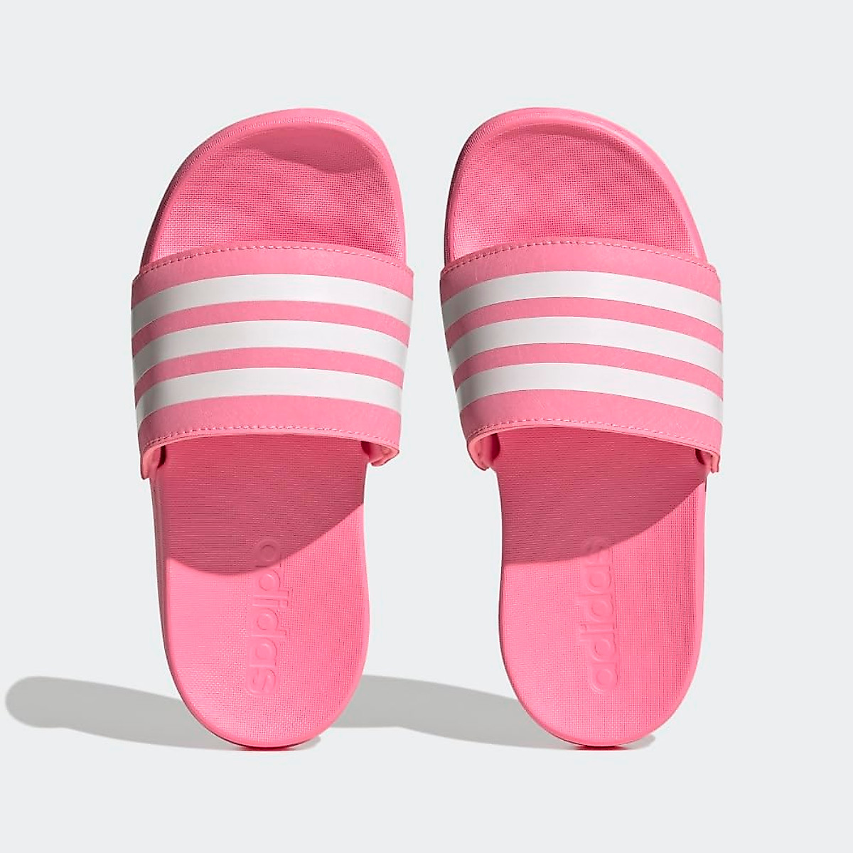 adidas Adilette Comfort Slide Sandal, Beam Pink/White/Beam Pink, 6 US Unisex Big Kid