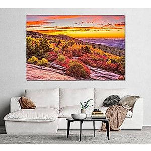 Grandpa Mountain in Autumn USA Canvas Print 1 Panel / 36x24 inches