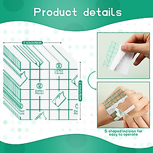 100 Pieces Hand Palette makeup artist supplies Single Use Makeup Hand Palette Makeup Mixing Palette Makeup Artist Must Haves Transparent Waterproof Makeup Tape for Women (2.3 x 2.3 Inches)