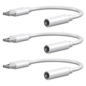 [Apple MFi Certified]3 Pack iPhone Headphone Adapter,Lightning to 3.5 mm Headphone/Earphones Dongle Jack Adapter Audio Aux Cable Converter Compatible with iPhone14 13 12 11 XS XR X 8 7 Support All iOS