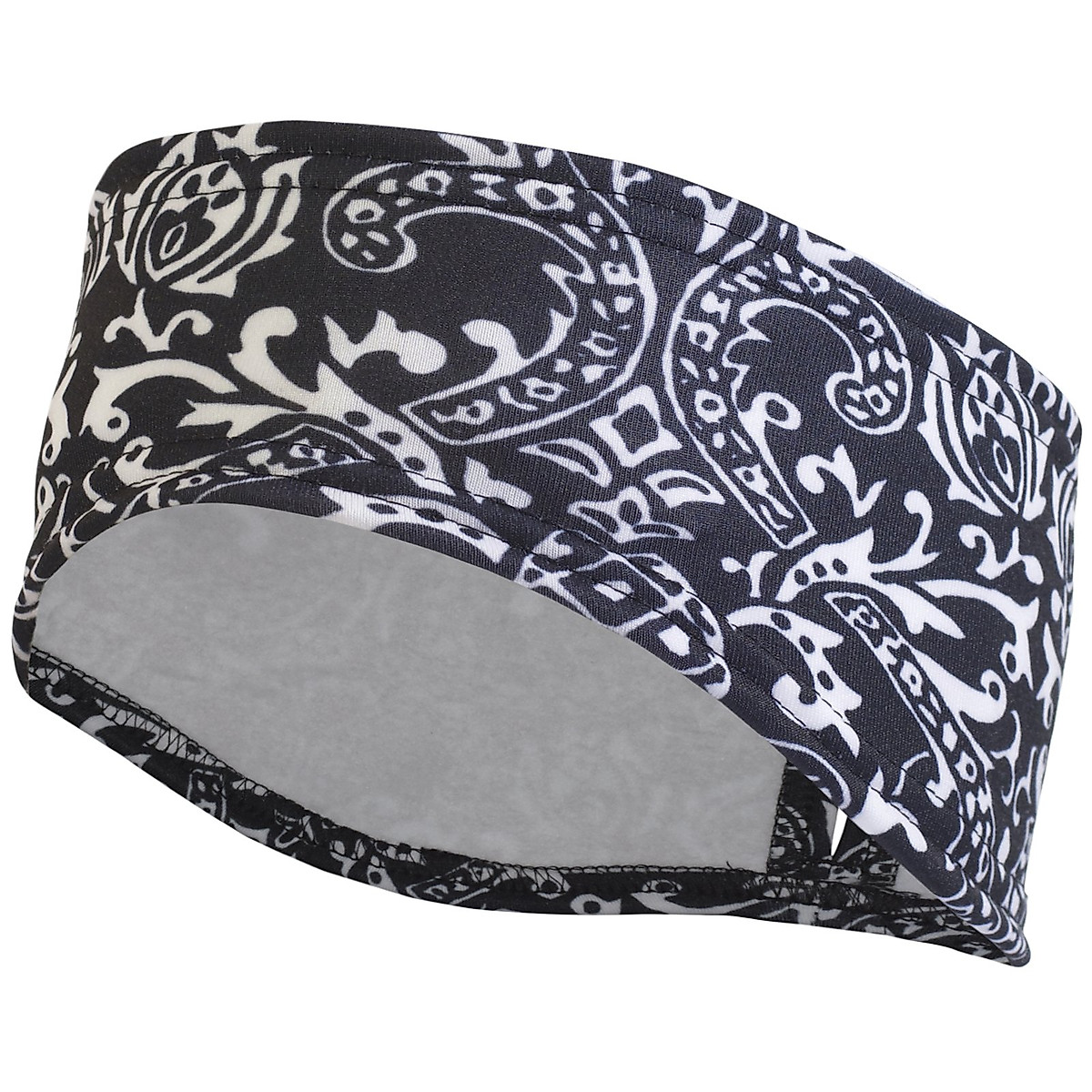 TrailHeads Print Headband | Ponytail Headband for Women | Ear Warmer for running and hiking - black & white