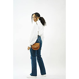 BERLINER BAGS Vintage Shoulder Bag Pavia, Small Leather Shoulder Bag, Handbag for Women - Brown