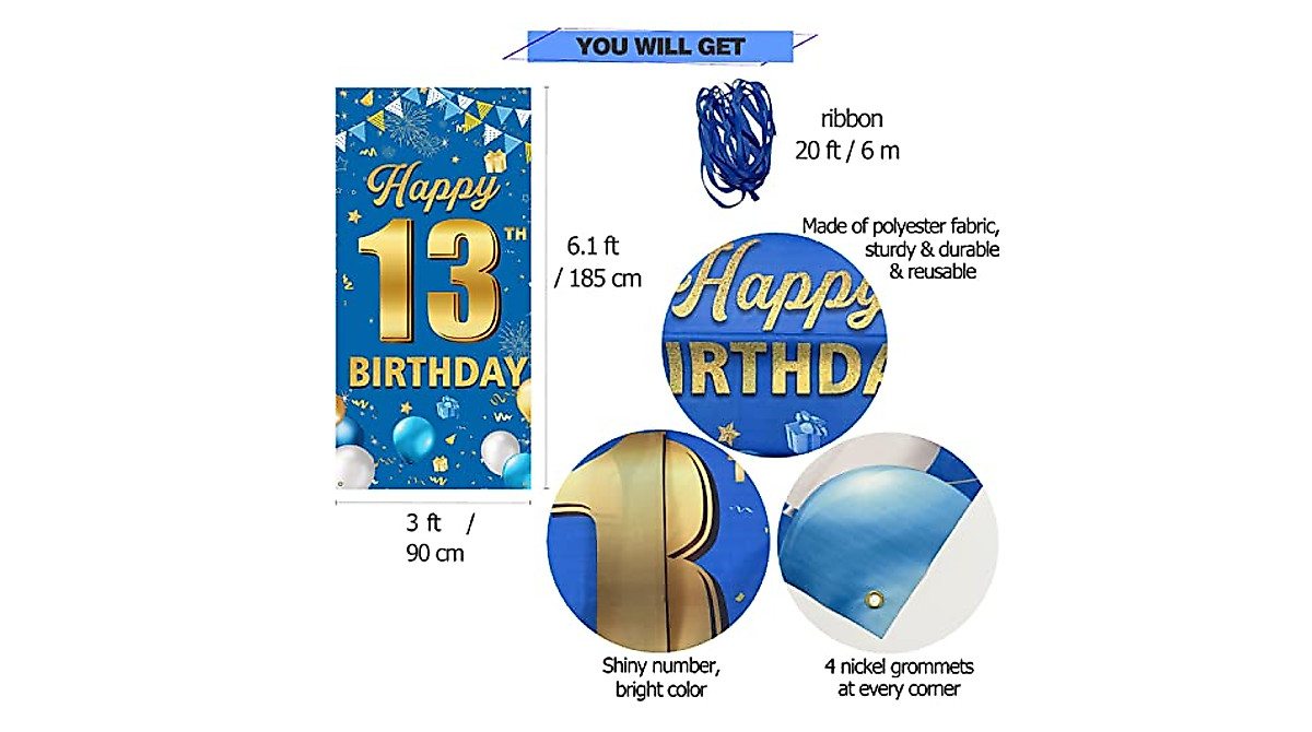 13th Birthday Door Banner - Celebrate in Style | PHXEY