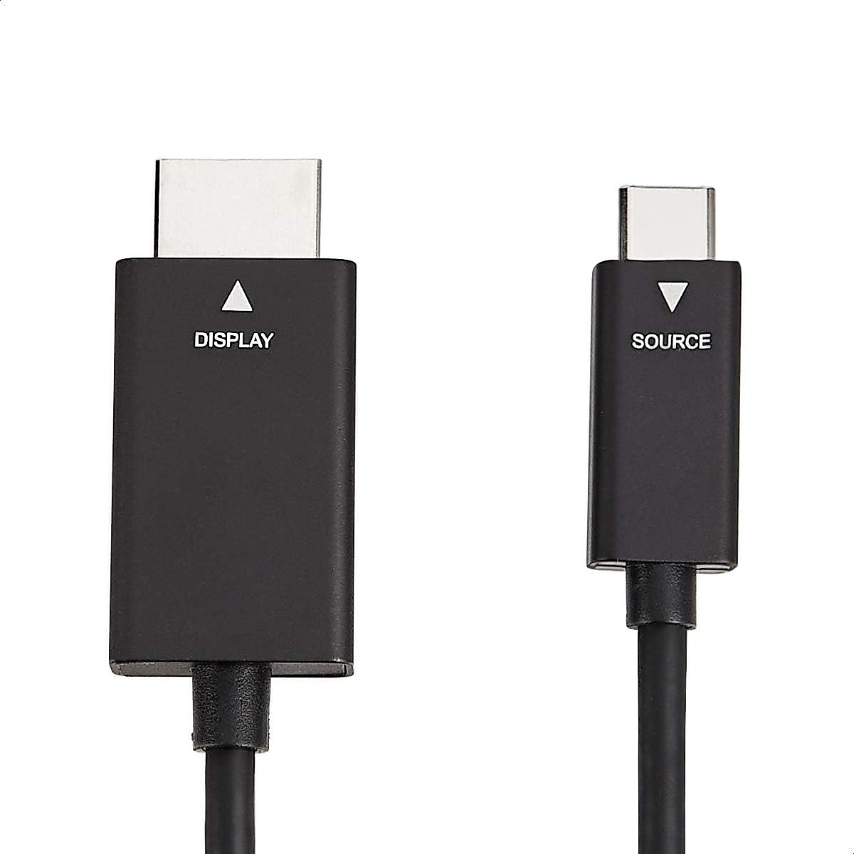 Amazon Basics Premium Aluminum USB-C (Source) to HDMI (Display) Cable Adapter (Thunderbolt 3 Compatible) 4K@60Hz, 6-Foot, Black