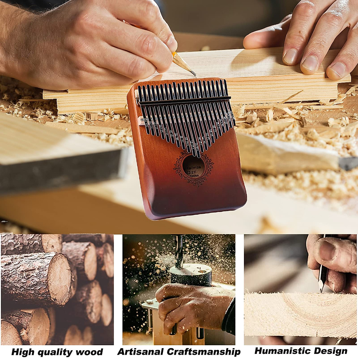 Kalimba 21 Keys,Calimba, Portable Kalimba Thumb Piano, Finger Piano Kalimba 21 Keys, Thumb Piano for Adults, Kids and Beginners.