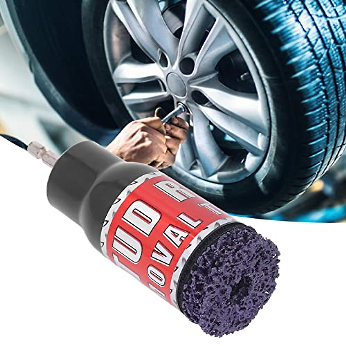 Wheel Stud Cleaner, Metal Rescue Hub Cleaner Rust Removal Tool Wheel Hub Clean Tools for 0.5in Impact Wrenches Electric Drill Cleaning Tool Effective Air or Electric Mode Screws Bolts Driven Surfaces