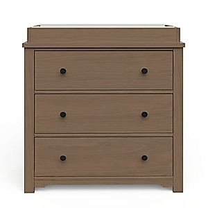 Forever Eclectic Harmony 3-Drawer Dresser with Changing Table Topper (Dusty Heather)