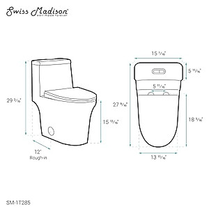 Hugo One Piece Elongated Dual Flush Toilet 1.1/1.6 gpf