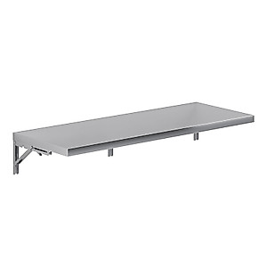 AmGood 18" x 48" Stainless Steel Folding Wall Shelf | NSF Certified | Food Truck | Kitchen, Restaurant, Garage, Laundry, Utility Room