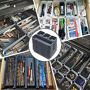 KeFanta 42 Pack Tool Box Organizer Rolling Tool Chest Cart Cabinet Workbench Desk Drawer Organization and Storage for Hardware, Parts, Screws, Nuts, Small Tools Organization(Grey)