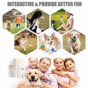 CHLEBEM Dog Balls Squeaky Small Dog Toys Puppy Toys Dog Chew Toy for Small Medium Dogs Interactive Durable Toys Chewing Cleaning Teeth Rubber Dog Ball Pet Teething