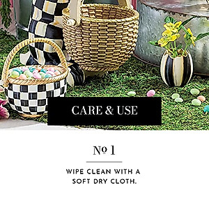 MacKenzie-Childs Courtly Check Basket, Small Decorative Basket for the Home