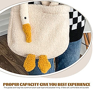 CALLARON Cute Plush Goose Bag Funny Novelty Goose Purse Plush Shoulder Bag Large Tote Handbag Purse Faux Fur Shopping Dating Bag