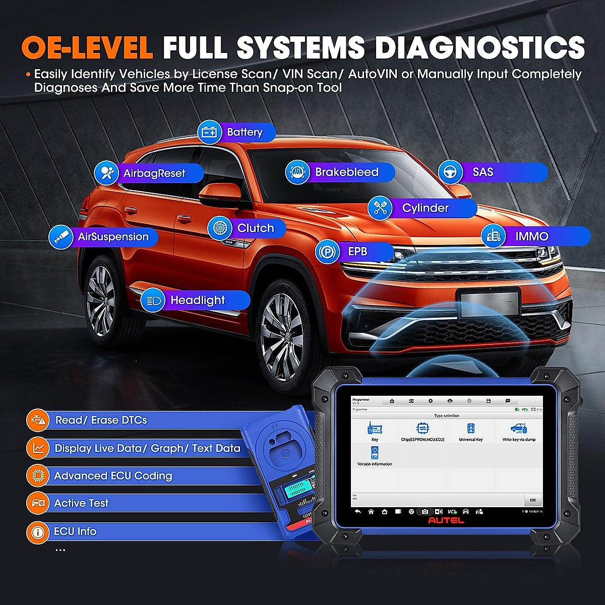 Autel MaxiIM IM608S II: 2024 Newer Ver. of IM608 PRO Top Car IMMO & Key Fob Programming Tool, Same as IM608 PRO II/ IM608 II, w/ XP400 PRO APB112 GBOX3, AutoScan 2.0, Advanced ECU Coding, 40+ Services
