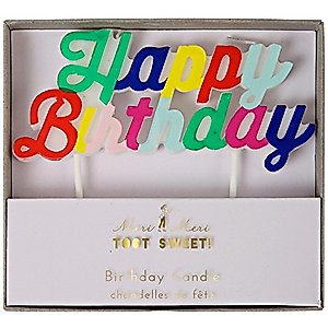 Meri Meri Multicolor Happy Birthday Candle