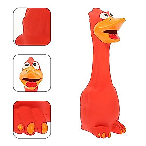 ibasenice Ferret Toys Chihuahua Accessories Rubber Chicken Squeaky Dog Toys Chewing Toy Chicken Shaped Dog Toy Household Sounding Toy Dog Supply Ferret Accessories Pet Toys