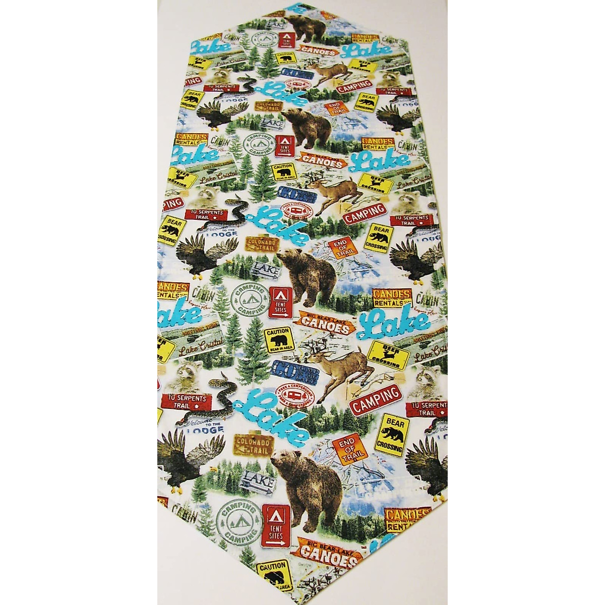 Mountain Adventures Tea Towels (Set of 2) Made in the USA Wildlife Outdoor Theme Cabin RV Print