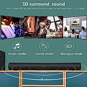 Wohome Sound Bar, 38 Inch 100W Soundbar for TV with 6 Speakers, LED Display, HDMI-ARC, Bluetooth 5.0, Optical, AUX, USB Input, 110 dB 3D Surround Sound Home Theater Audio TV Speakers Systems S9920