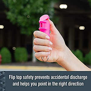 SABRE Ruger Pepper Gel, 25 Bursts, 12-Foot (4-Meters) Range, Gel Is Safer, Contains UV Marking Dye, Finger Grip, Key Ring, Fast Flip Top Safety, 0.54 fl oz