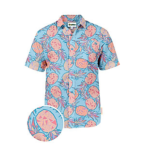 Tipsy Elves Men's Vacation Pineapple Hawaiian Shirt Size Medium