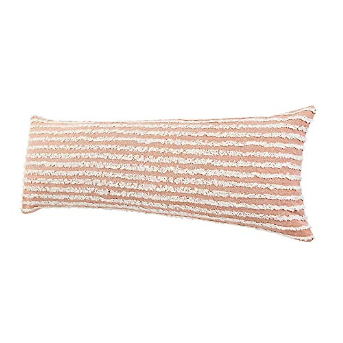 LR Home Wispy Ways Lumbar Throw Pillow, 14" x 36", Dusty Pink/Cream