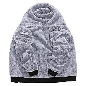 Little Beauty Hoodies for Men Zip Up Sweashirts Fleece Sherpa Lined Winter Wool Heavyweight Jacket