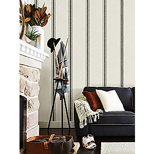 NuWallpaper Charcoal Langston Peel & Stick Wallpaper