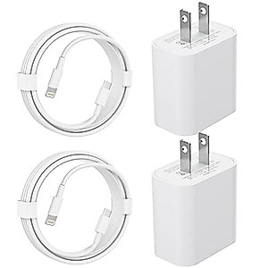 2 Pack [Apple MFi Certified] iPhone 14 13 12 11 Fast Charger, 20W Rapid USB C Charger with 6FT USB C to Lightning Cable PD Adapter Compatible iPhone 14/13/13 Pro Max/12/12mini/12Pro/11 Pro/11/iPad Air