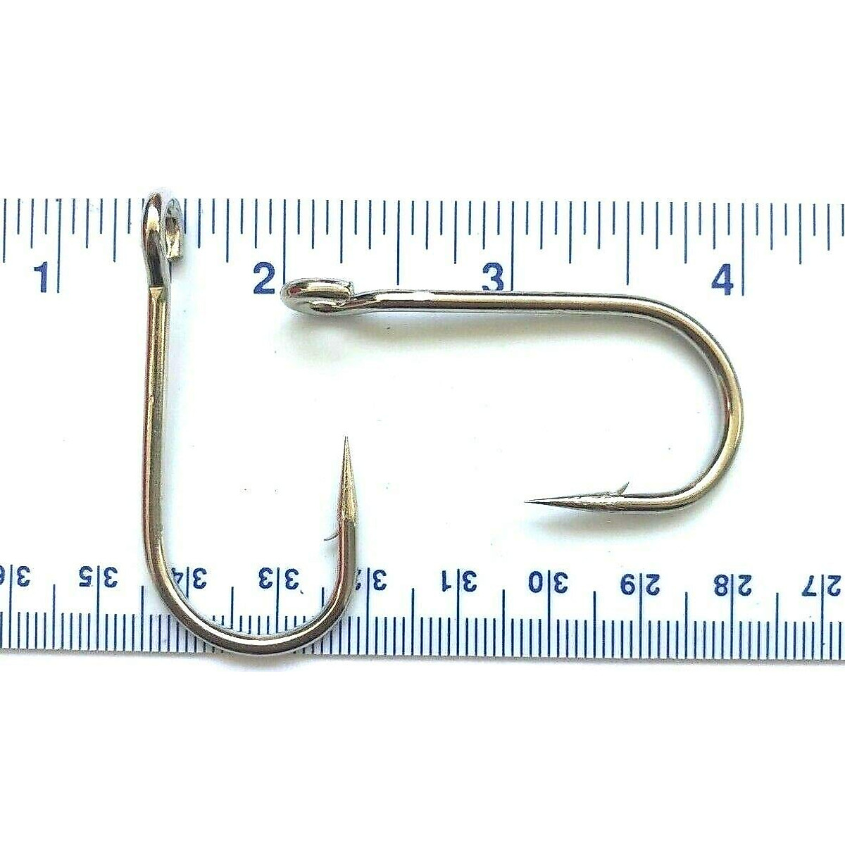 100 Gerry's Tackle 9171 6X Strong Nickel Plated Open Eye Siwash Hooks Size 5/0