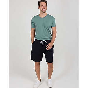 Real Essentials Men's Casual Lounge Shorts Pockets Active Sports Fitness Training Athletic Gym Sweat Workout Knit Soccer Basketball French Terry Cloth Cotton Dry Fit Jersey Sleep, Set 1, M, Pack of 3
