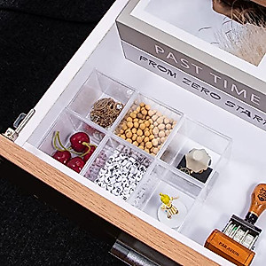 Ganydet 6 Packs Clear Acrylic Plastic Box, Small Plastic Cubes with Lids, Small Square Plastic Containers 2.1''×2.1''×2.2'', Plastic Square Boxes for Candy, Pill and Jewelry