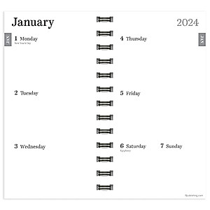 TF PUBLISHING 2024-2025 Daisy Days 2-Year Small Monthly Pocket Planner | 2-Page Large Calendar Grid and Lined Notes Section in Back | Monthly Day Planner for Purse | 3.5" x 6.5"