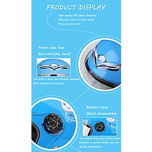 Open Face 3/4 Children's Helmet with Visor Motorcycle Electric Novelty Half Helmet for Boys Girls, Cute Cartoon Kids Motorbike Scooter Cruiser Jet Helmet for Kids DOT Approved -H